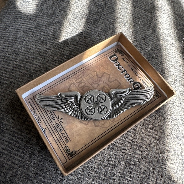 Drone Pilot Wings - UAV Operator Wings - 3 Inches Wide - Multirotor ...