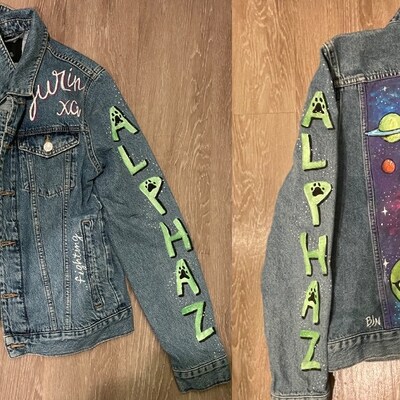 Custom Painted Jacket Country Artist Jacket Painting Custom Name Art ...