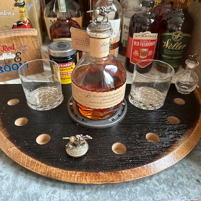 Real Bourbon Barrel Stopper Display for Blanton's Bottle. Wood Display ...