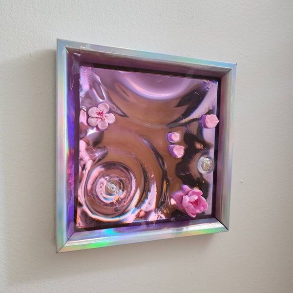 Square Resin Mirrors “framed Water” With Koi Fish - Etsy