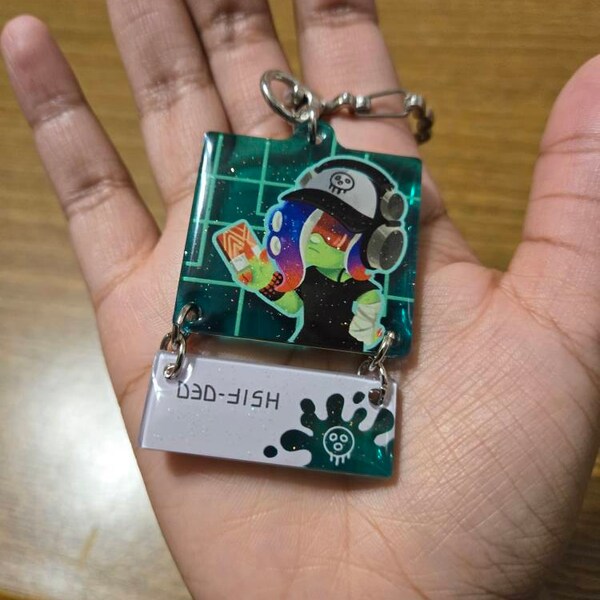 Splatoon Side Order Agent 8 Dedf1sh Color Chip Linked Glitter Epoxy ...