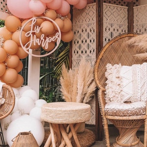 Large Custom Name Sign Baby Circle Name Wood Sign Backdrop - Etsy