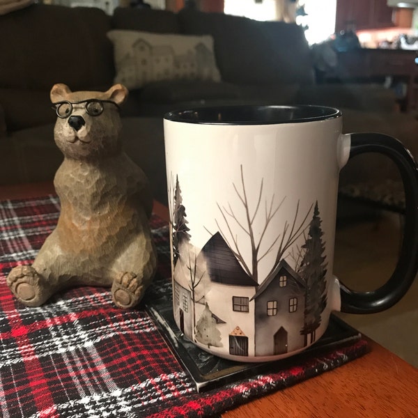 Cabin in the Woods Mug, Family Cabin Coffee Mug, Personalized Cabin Mug ...