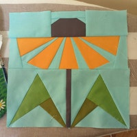 Pentagram Star Paper Piece Quilt Block Pattern PDF, 12 Inch, Foundation ...