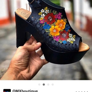 Sandals, Tan Hand Painted Sandals, Floral Painted Sandals, Mexican ...