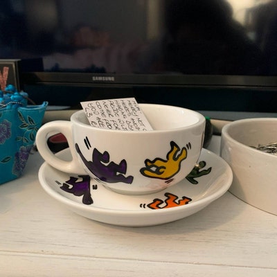 Large Hand Painted Stylised Fox Plate - Etsy