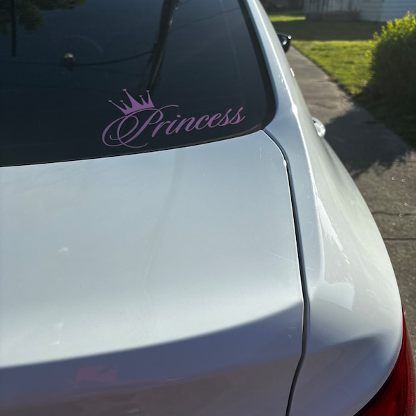 Princess on Board Crown Vinyl Decal Sticker - Etsy