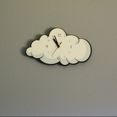 Cloud Wall Clock - Etsy