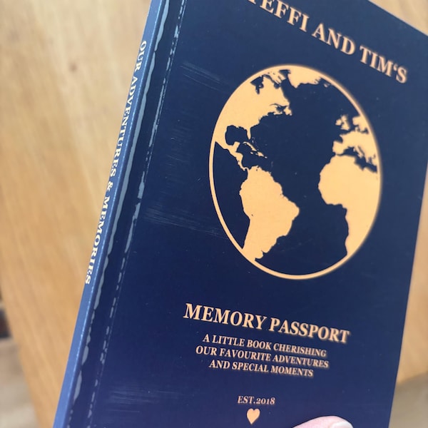 Personalised Couples Memory Passport Notebook - Etsy UK