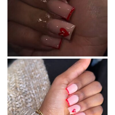 Apple Sangria Ruby Red Jelly Press-on Nails Press on Nails Handmade ...