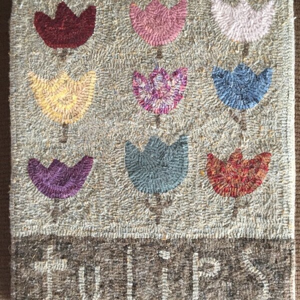 Primitive Rug Hooking Pattern~tulips - Etsy