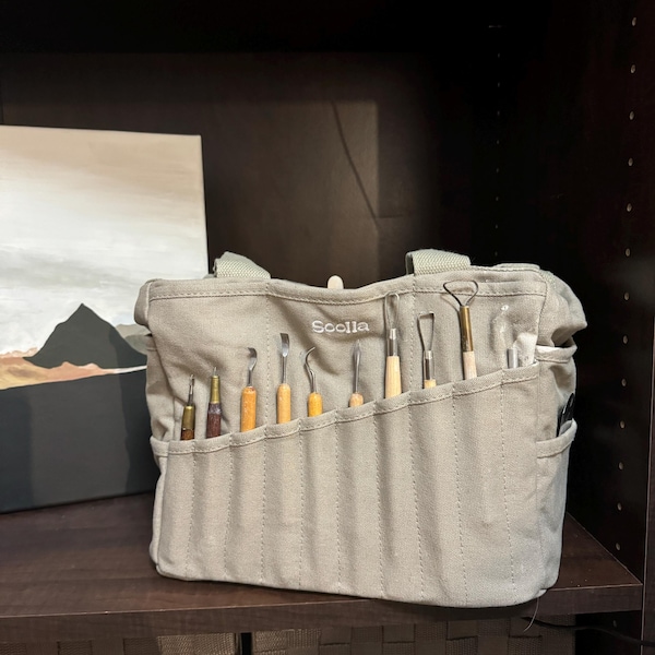 Graphite Soolla® Studio Bag, 1 Pottery Tool Bag & Art Supplies ...