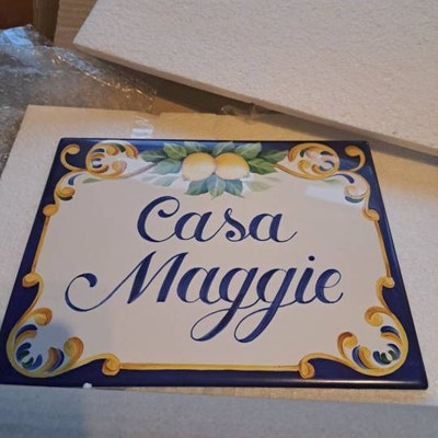 Custom Ceramic Address Sign for Home, Outdoor House Name Sign, Talavera ...