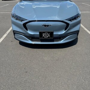 Custom Letter Leaf Crest License Plate Car Tag Diamond Etched Engraved ...