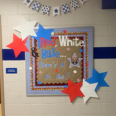 Fourth of July Decor PRINTABLE Banner Patriotic Red White Blue Memorial ...