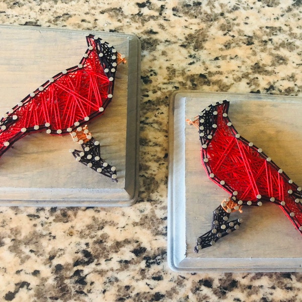 Cardinal String Art Sign, Made to Order - Etsy