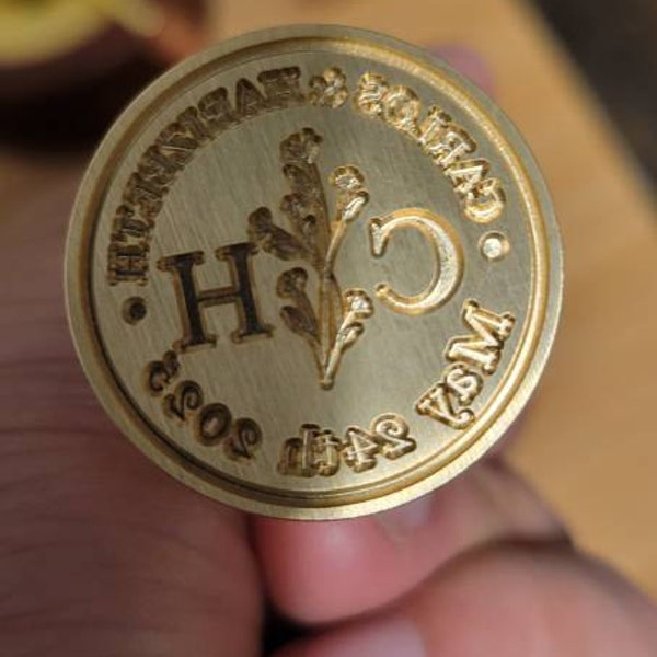 Custom Initial Logo Wax Seal Stamp Set for Wedding Invitation ...