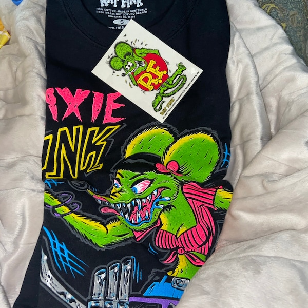 Official Rat Fink Kustoms Merc T-shirt Ed Big Daddy Roth Men's Black ...