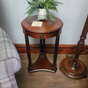 Antique Victorian Hexagonal Side Table With Carved Details Vintage ...