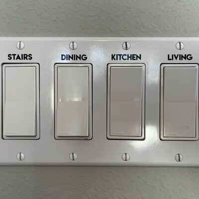 Custom Light Switch Labels // Light Switch Stickers // Light Plate ...