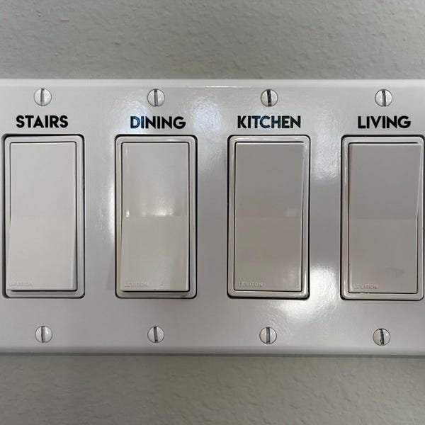 Custom Light Switch Labels // Light Switch Stickers // Light Plate ...