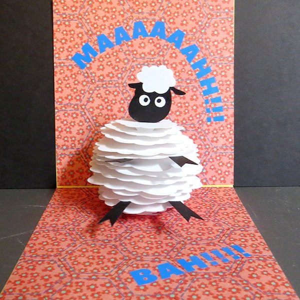 Pop up Sheep Card Template SVG DXF PDF (digital Download) - Etsy