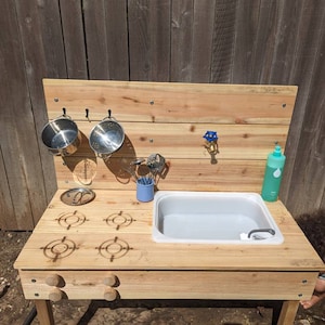 Mud Kitchen, Water Sand Table, Sensory Table, Ikea Flisat, Ikea Trofast ...