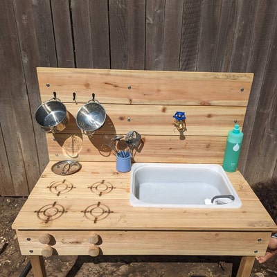 Mud Kitchen, Water Sand Table, Sensory Table, Ikea Flisat, Ikea Trofast ...