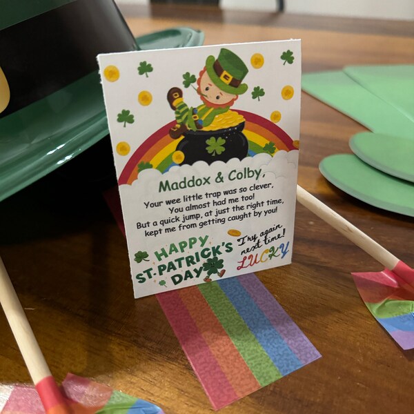 St Patricks Day Leprechaun Letter to Child, Printable Leprechaun Letter ...