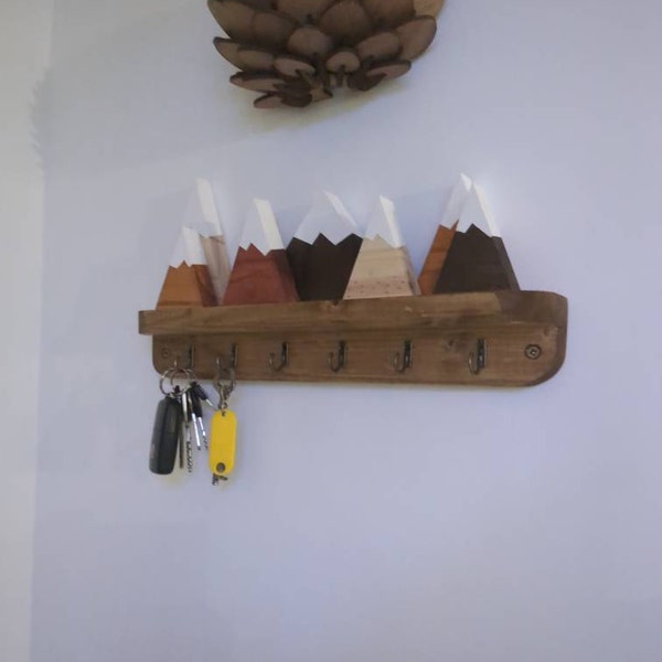 Mountain Range Key Hooks, Key Hangers, Key Racks. - Etsy