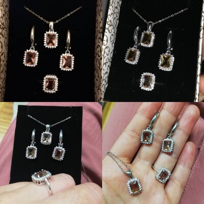 White Van Cleef 3 Piece Women's Silver Jewelry Set, Van Cleef Silver ...