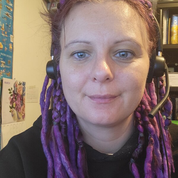 Wool Dreadlocks Purple Green Forest Custom Wool Dreads- Double Ended ...