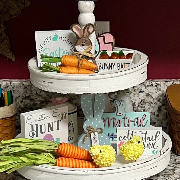 Easter Tiered Tray Decor, Easter Home Decor, Spring Tiered Tray Decor ...