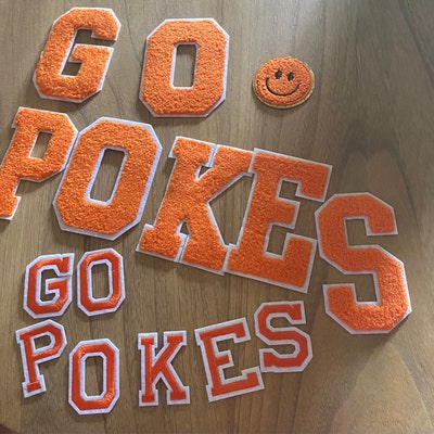 Orange Embroidered Letters Applique Patch Design Name Letters Patch for ...