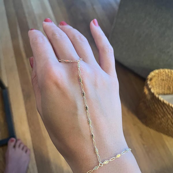 Gold Hand Bracelet, Ornate Finger Chain Bracelet HCDORNATE - Etsy
