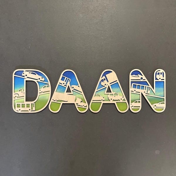 Construction Scene 3 Layer Name Sign SVG, Digger Décor Themed Wall Art ...