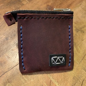 Matchbox Hand-stitched Leather Zipper Wallet Minimalist - Etsy