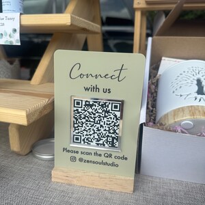 Mini QR Display Sign - Etsy