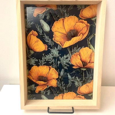 California Poppies Seamless Pattern Digital Paper Set Instant Download ...