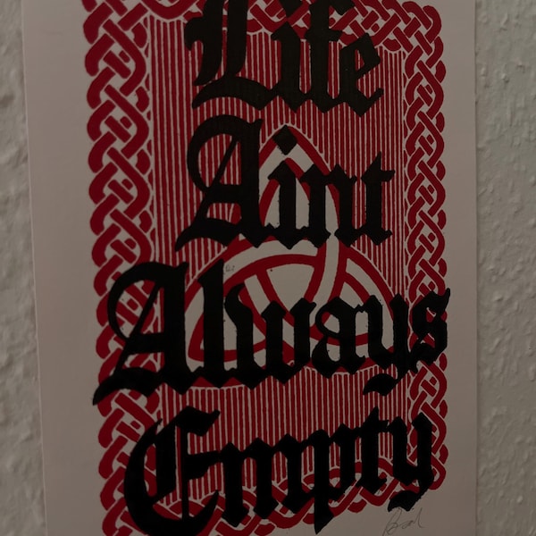 Last Night Original Lino Print - Etsy