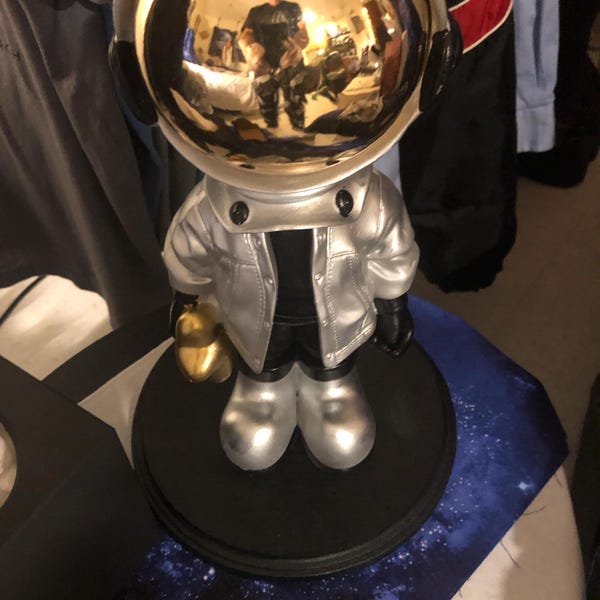 Desktop Bookshelf Office Living Decorative Room Astronaut Statue ...