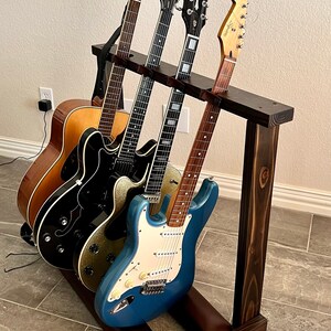 Leather & Wood Upright Custom Guitar Rack Guitar Stand - Etsy