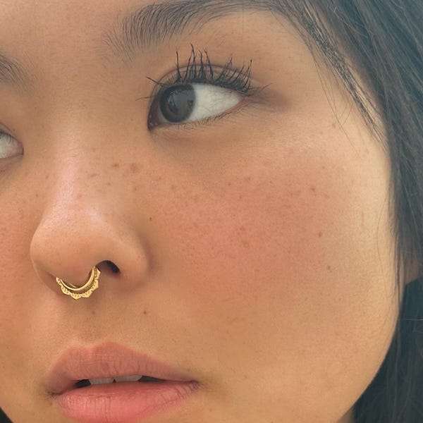 Silver 6mm Septum Ring, Dainty Septum Hoop, Small Septum Ring, Silver ...