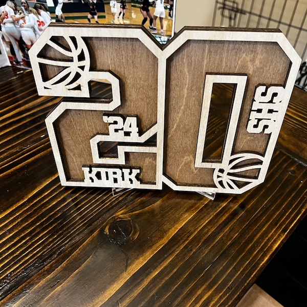 Custom Senior Athlete Number, Sports Number Wood Cutout, Custom Sports ...