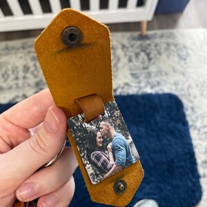 Man Accessory Leather Keychain With Photo, Personalized Gifts for Him ...