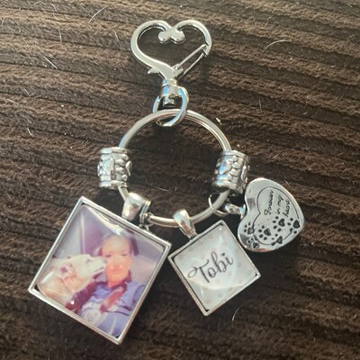 Pet Memorial Keychain Pet Cremation Keychain With Custom Photo and ...