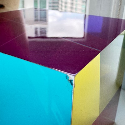 Newtons Tower CMY Cubes Rainbow Acrylic Tumbling Tower Rectangle ...