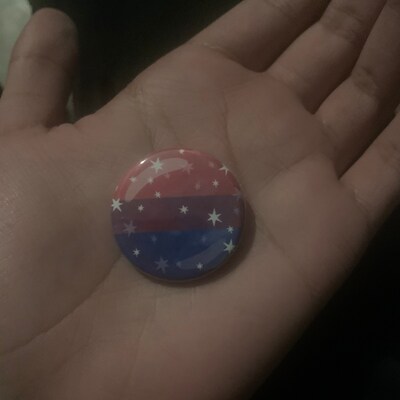 Starry Bi Pride Flag Button Pin - Etsy