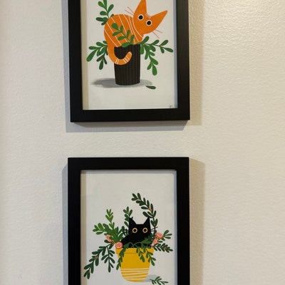 Tuxedo Cat Art Print, Cat-themed Home Wall Decor, Cat Lover Gift, House ...