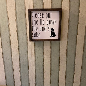 Please Close the Lid Wooden Sign - Etsy